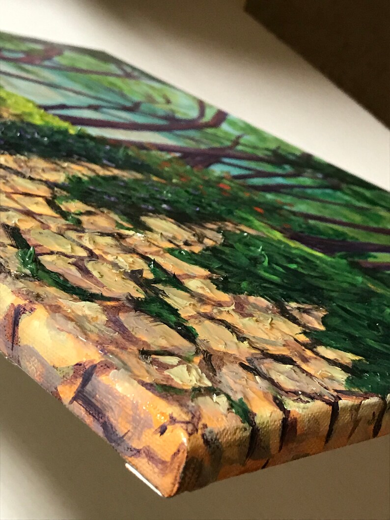Gardens of Monaco Acrylic Landscape Painting | Etsy