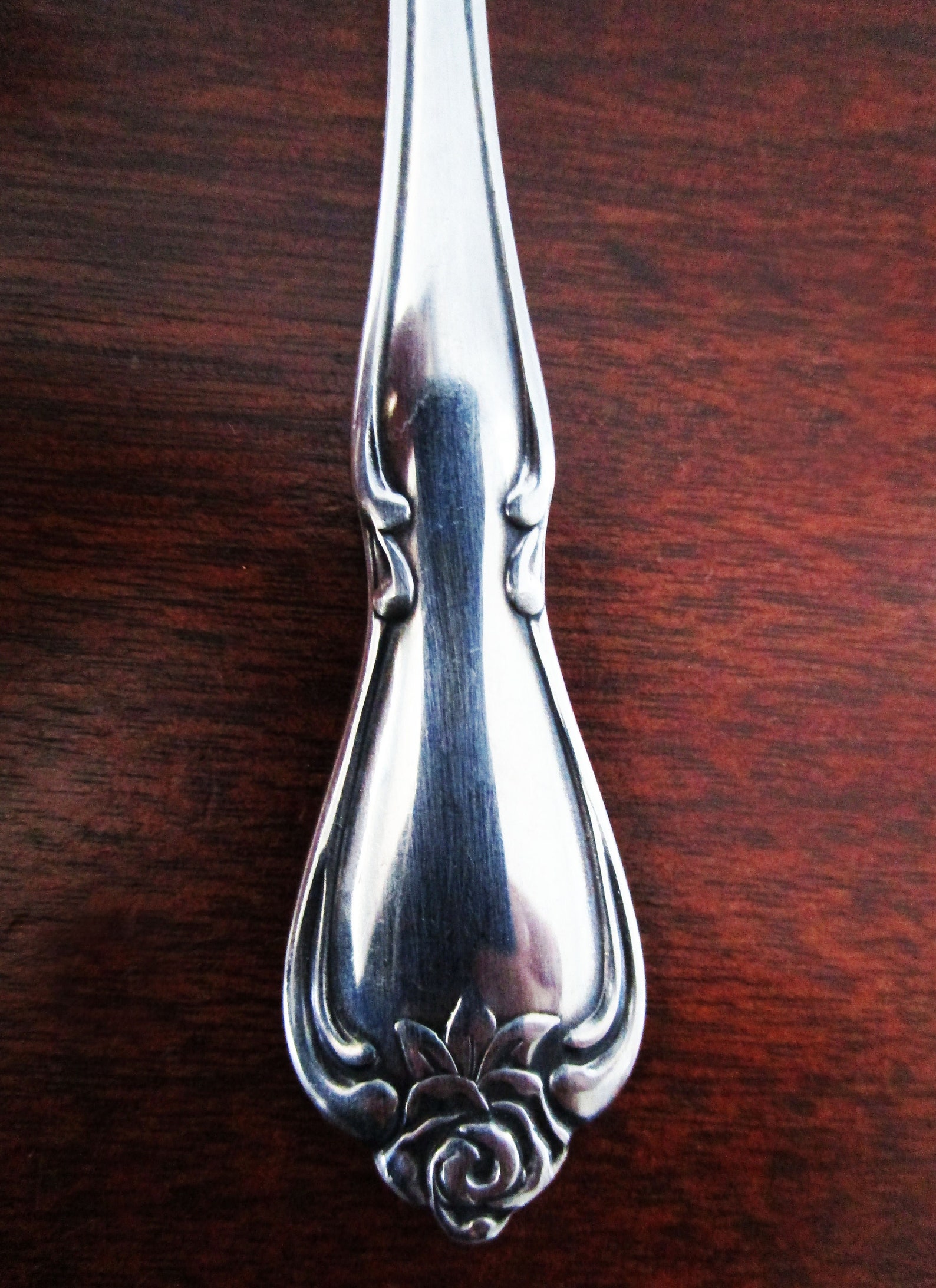 ARBOR ROSE, TRUE Rose Oneida Stainless Glossy 4 Soup Spoons, 3 Salad ...