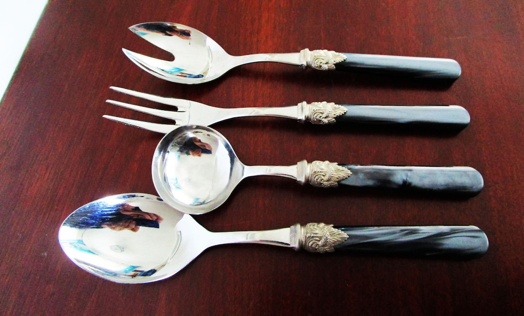 EME Napolean Inox Italy Flatware Hostess Set Large Serving - Etsy