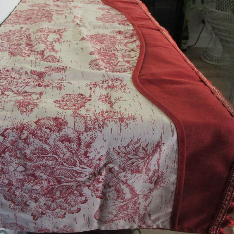 Red Toile Valance - Etsy