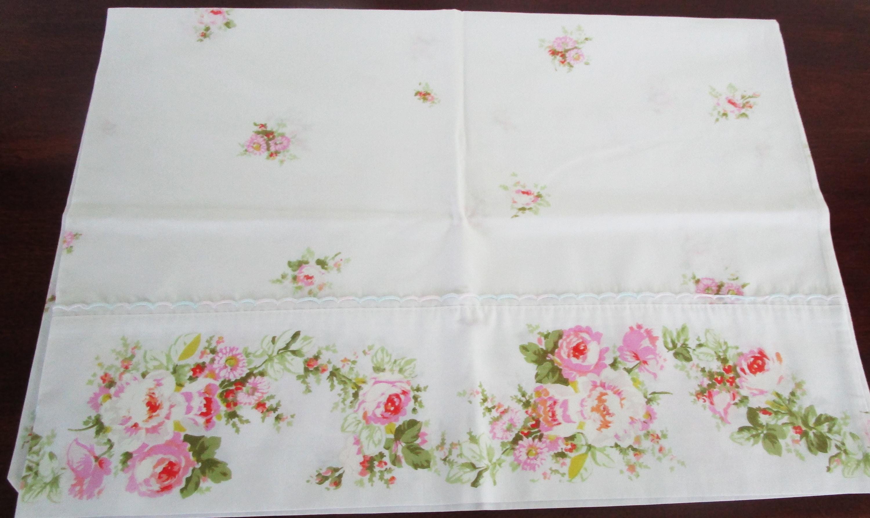 Vintage Perma Prest From Sears Sheet Set 4 Piece Twin Bedding Flat and ...