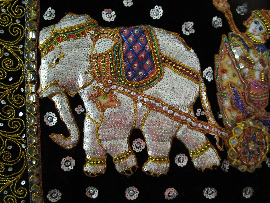 Vintage Kalaga Tapestry Beaded Wall Hanging Religious - Etsy