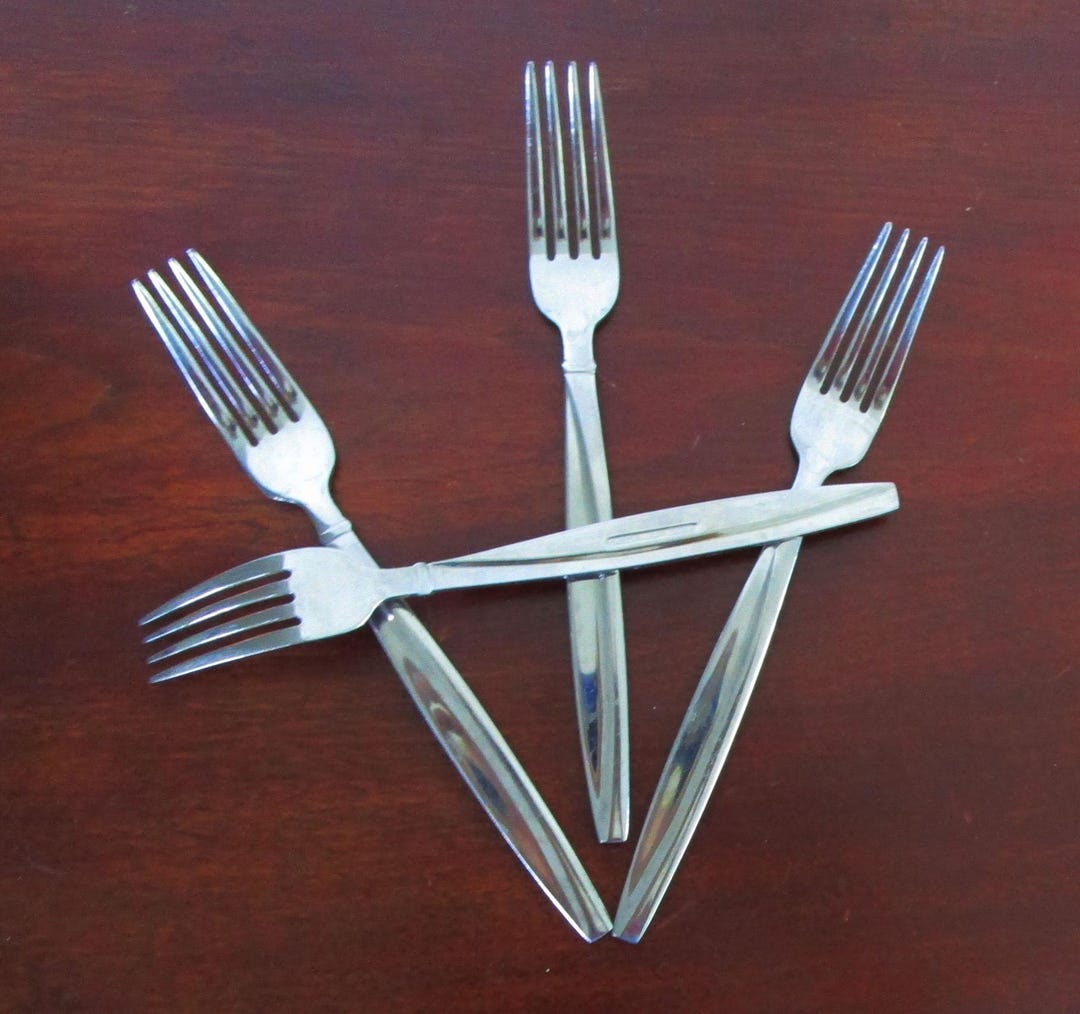 SWEEP Stainless Flatware by Oneida 18/10 Indonesia 4 Dinner Forks ...