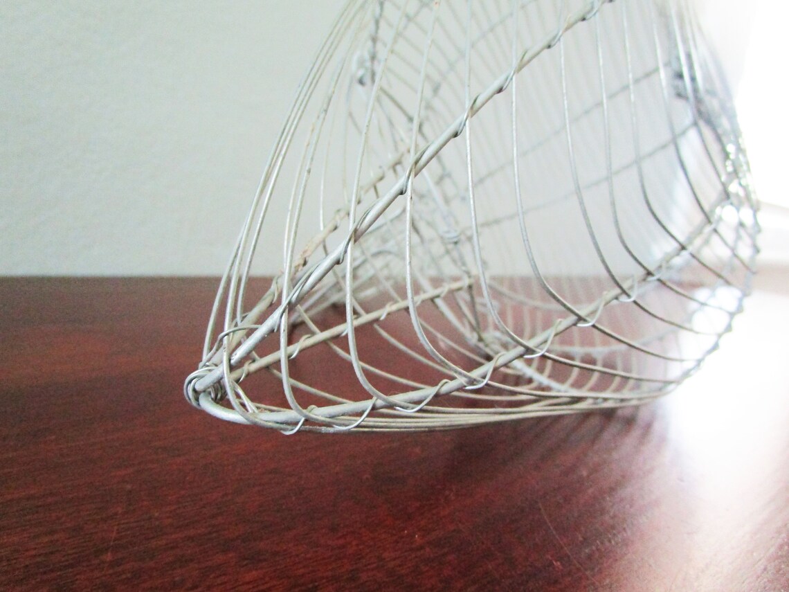 Vintage Chicken Wire Egg Basket Original Farmhouse French | Etsy