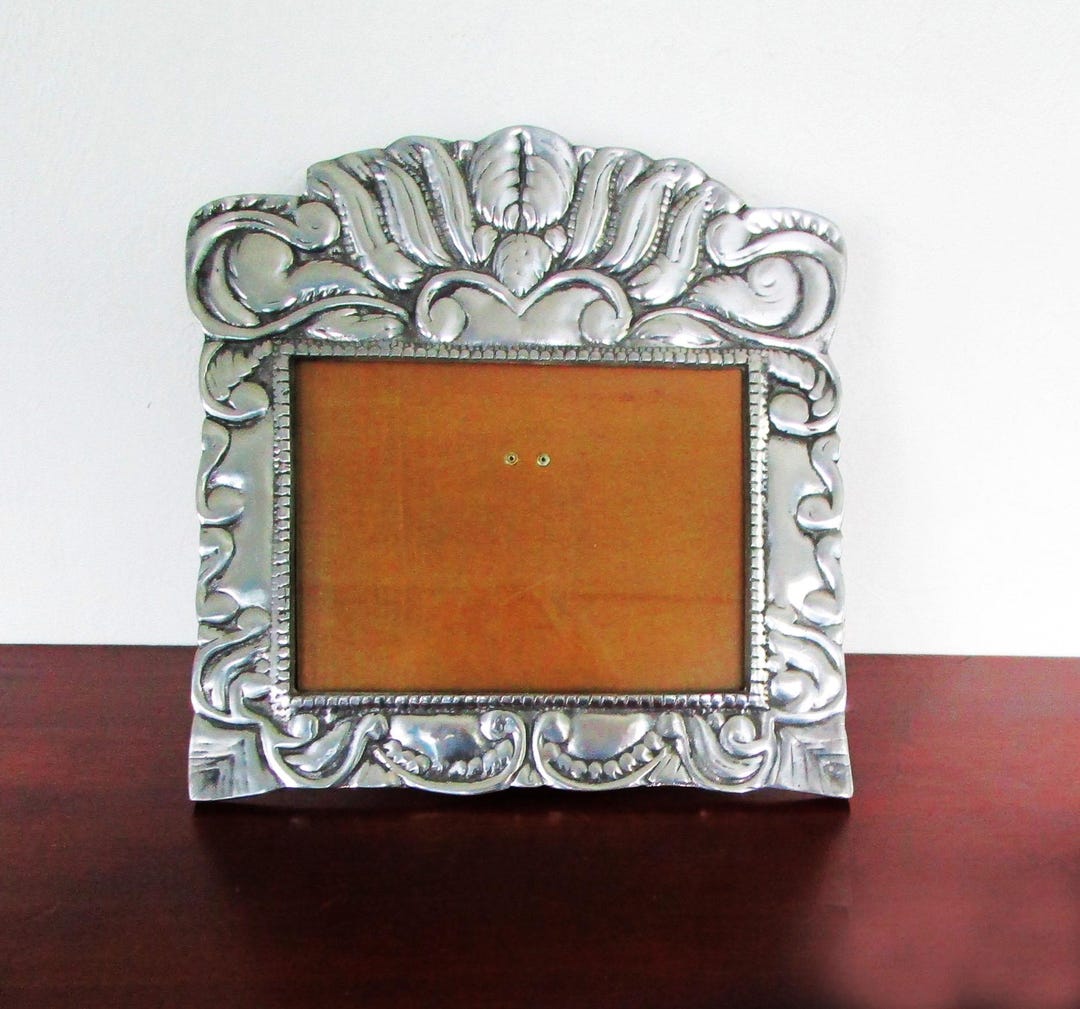 Gorgeous Mexican Aztec Silver Pewter Picture Frame for 9x7 Image, Free ...