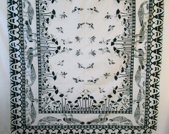 Folk Art Tablecloth - Etsy