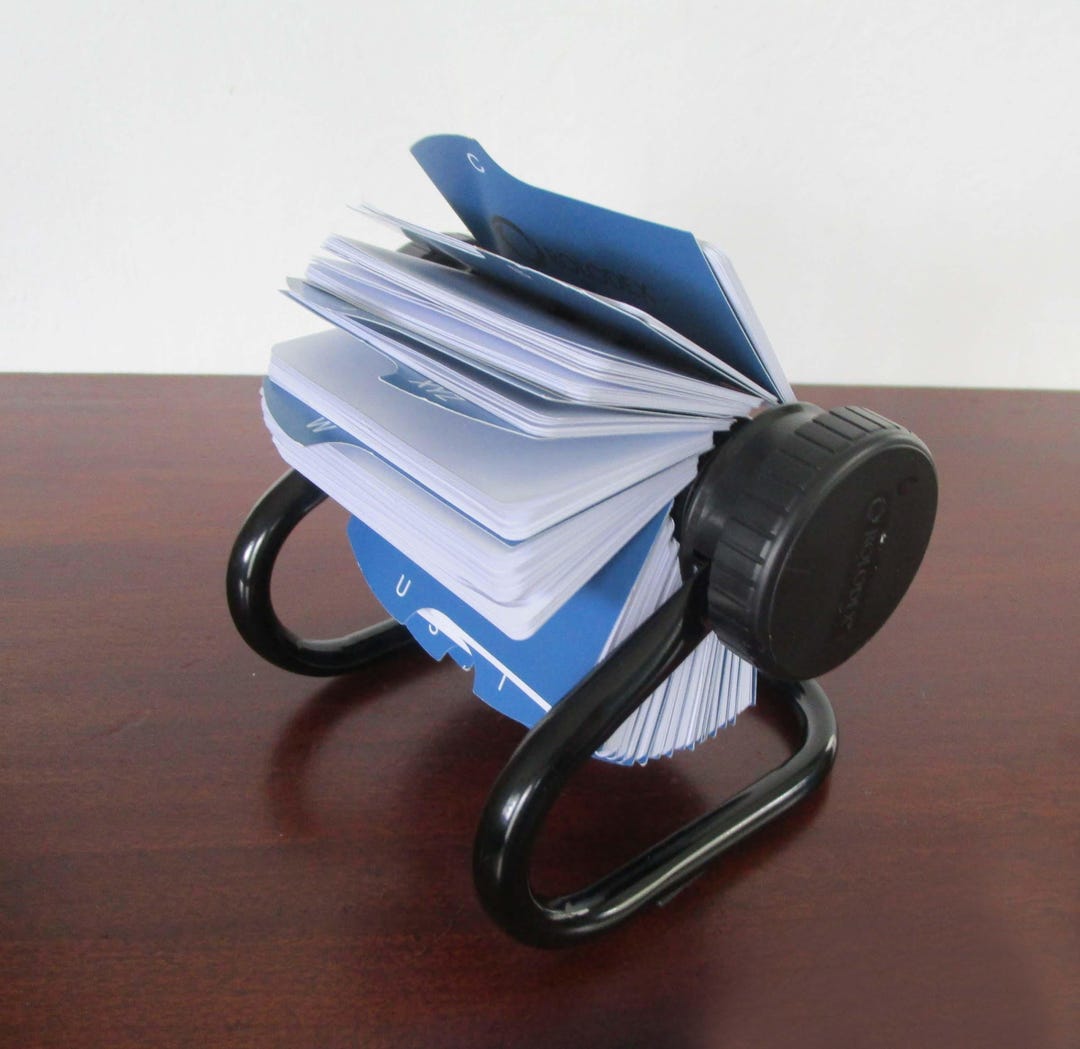 Rolodex Vintage Black Address Card File System NOS for 2x4 Inch Cards ...