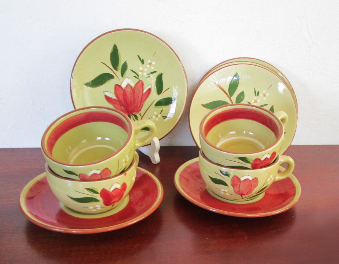 Stangl Pottery Magnolia Luncheon Salad Plate 6 Inch With Cup and Saucer ...
