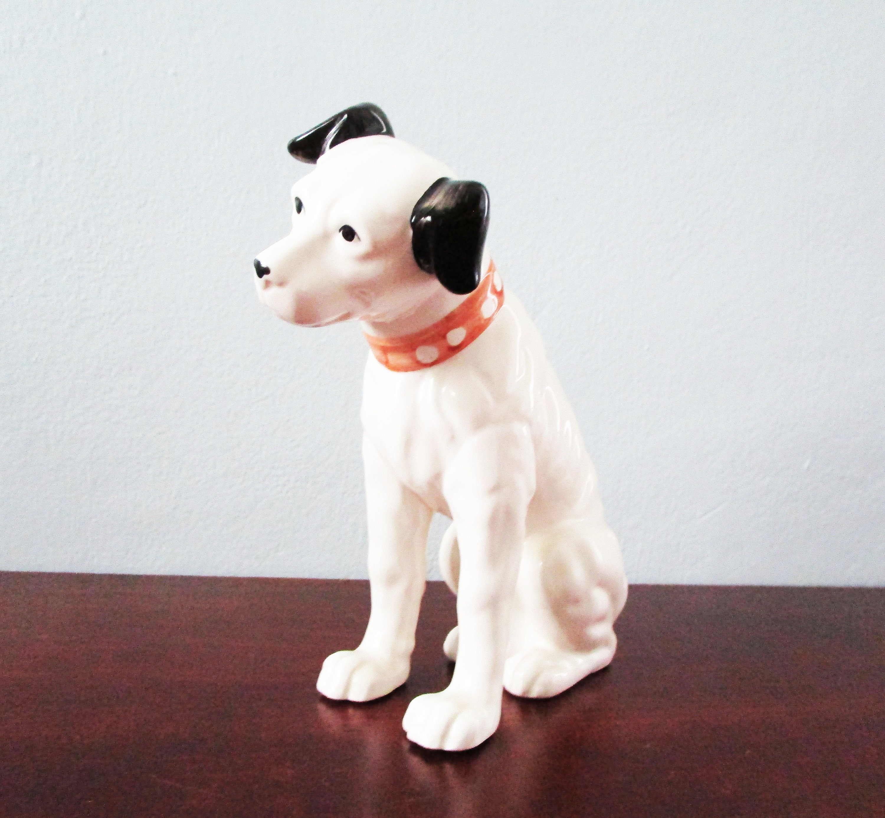 All White Rca Dog Statue