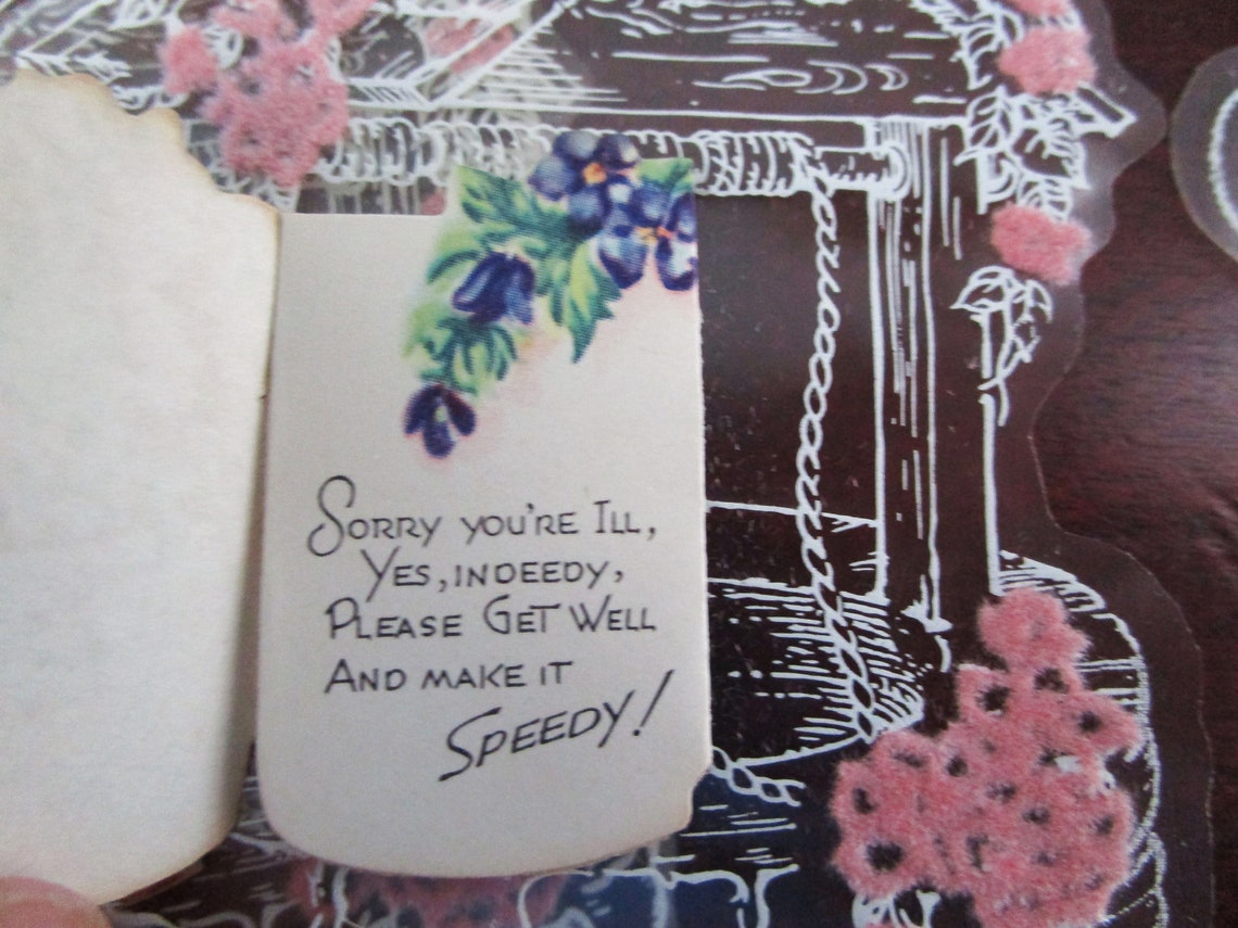 Vintage Plastic & Felt Note Cards in Box 7 Antique Notecards - Etsy