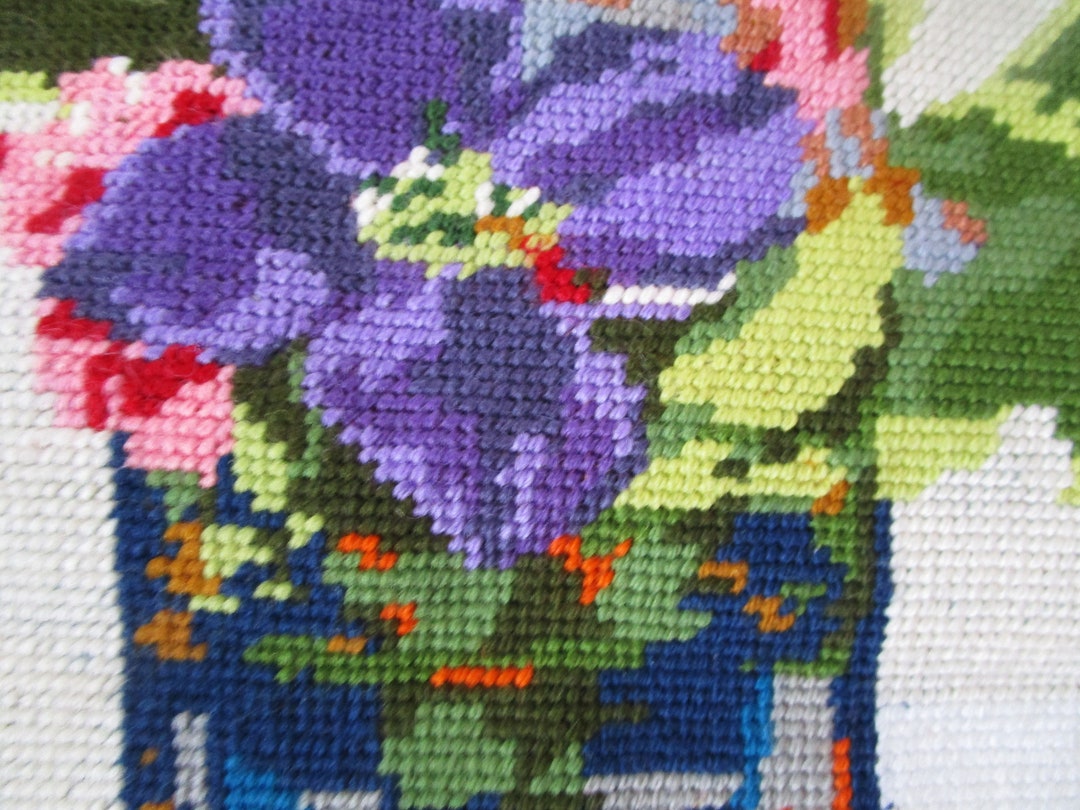 MANET French Tapestry le Vase in Deep Blue, Purple and Pink, Grands ...