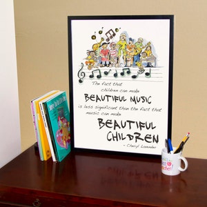 Beautiful Music, Beautiful Children Poster by Cheryl Lavender - Etsy