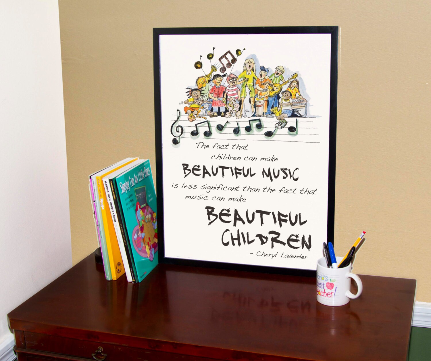 Beautiful Music, Beautiful Children Poster by Cheryl Lavender - Etsy