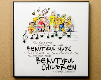 Beautiful Music, Beautiful Children Poster by Cheryl Lavender - Etsy