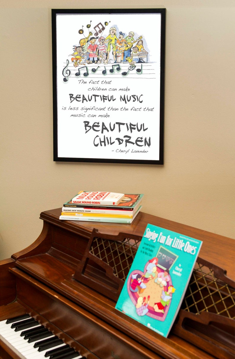 Beautiful Music, Beautiful Children Poster by Cheryl Lavender - Etsy