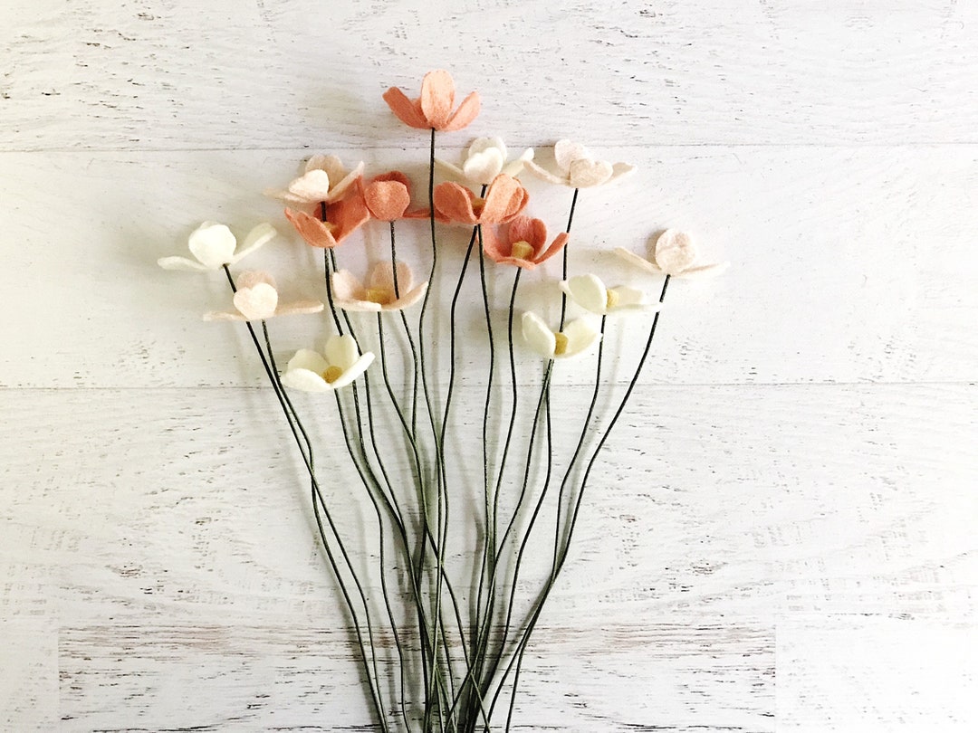 Mini Scalloped Blooms, Bundle of 6, Felt Flowers for Making Your Own ...