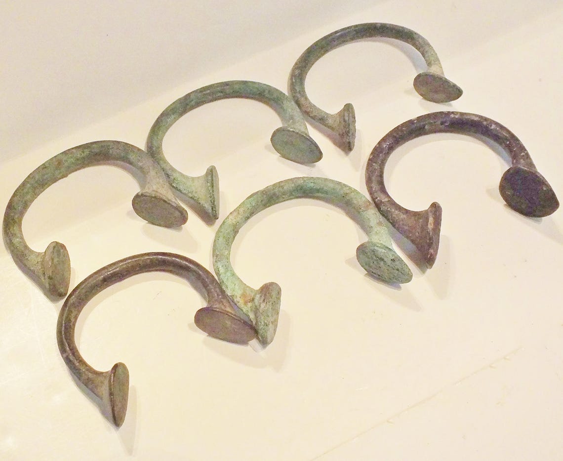 West African Manilla Currency Slave "bracelets" Antique Brass Copper ...