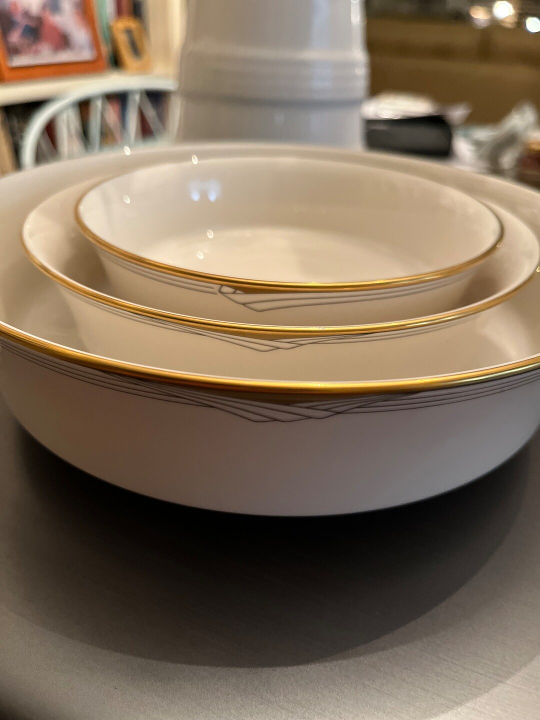 Noritake Golden Cove Group of Three Bowls - Etsy