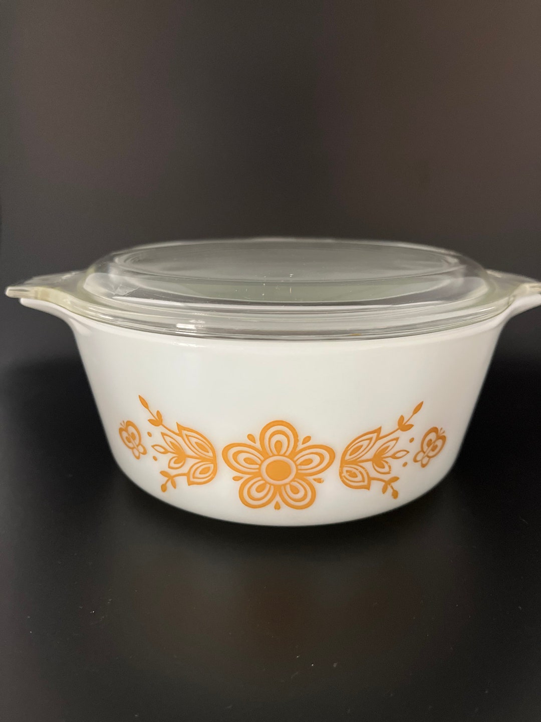 Pyrex Butterfly Gold Casserole Dish 1 1/2 Pint #472 - Etsy