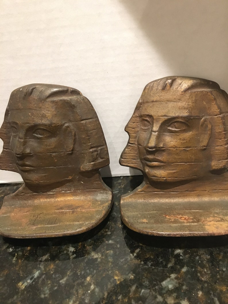 Snead & Co. Antique Sphinx Cast Iron Bookends | Etsy