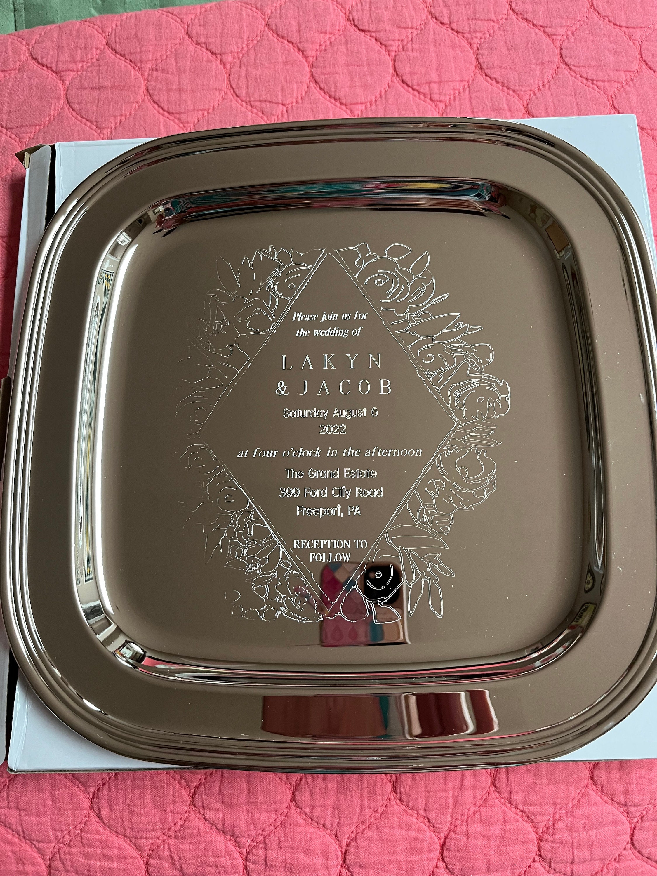 Wedding Tray Engraved Wedding Gift Wedding Gift 11 Tray Engraved Tray ...