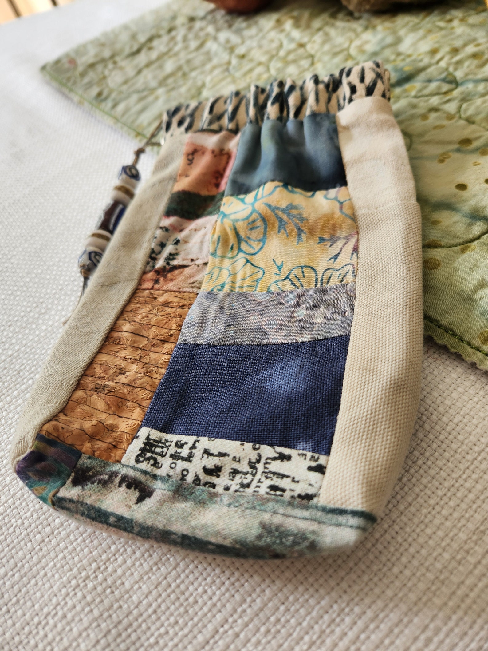 4-long Handmade Fabric Patchwork Pouch With Flex Frame Closure - Etsy