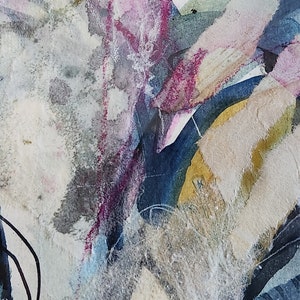 9-watercolor & Mixed Media Collage 9" X 12" - Etsy