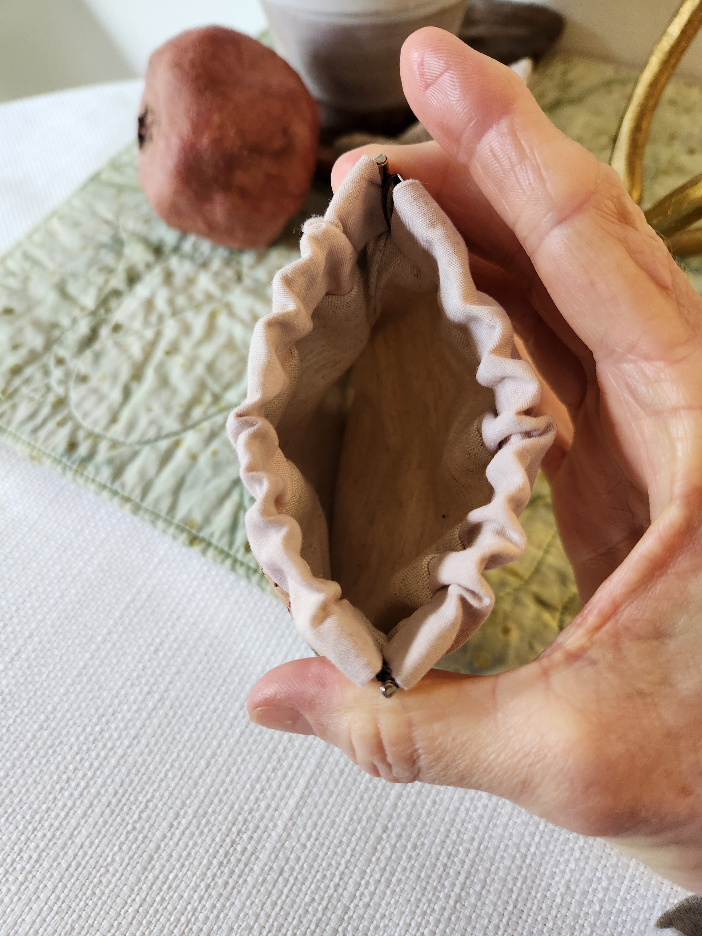 3-small Handmade Fabric Patchwork Pouch With Flex Frame Closure - Etsy