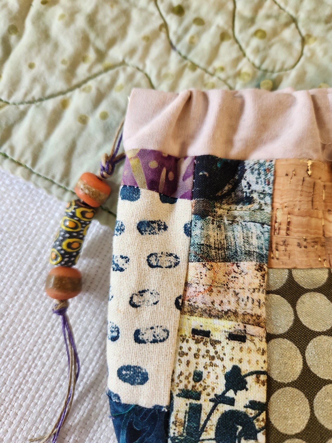 3-small Handmade Fabric Patchwork Pouch With Flex Frame Closure - Etsy