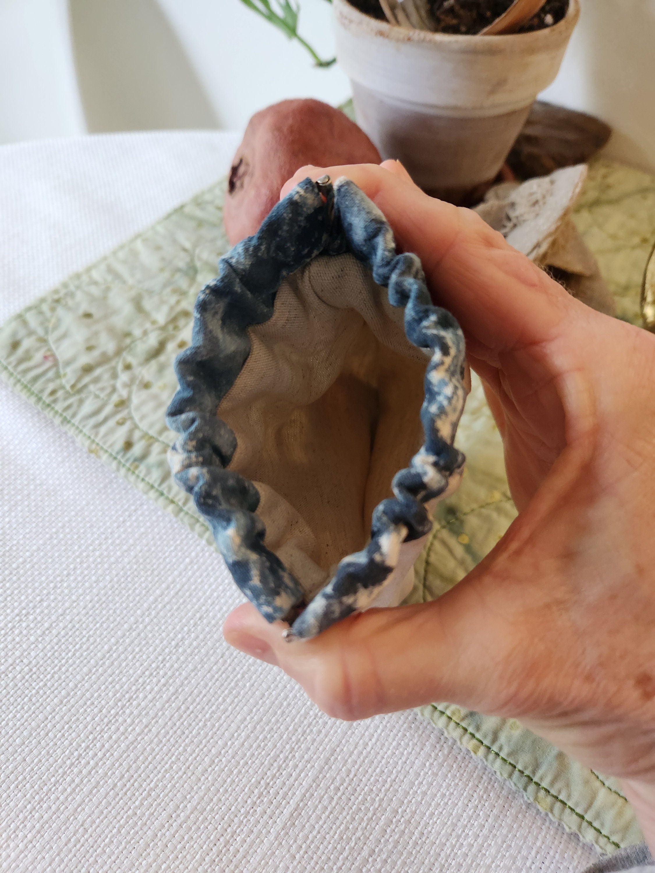 9-small Handmade Fabric Patchwork Pouch With Flex Frame Closure - Etsy