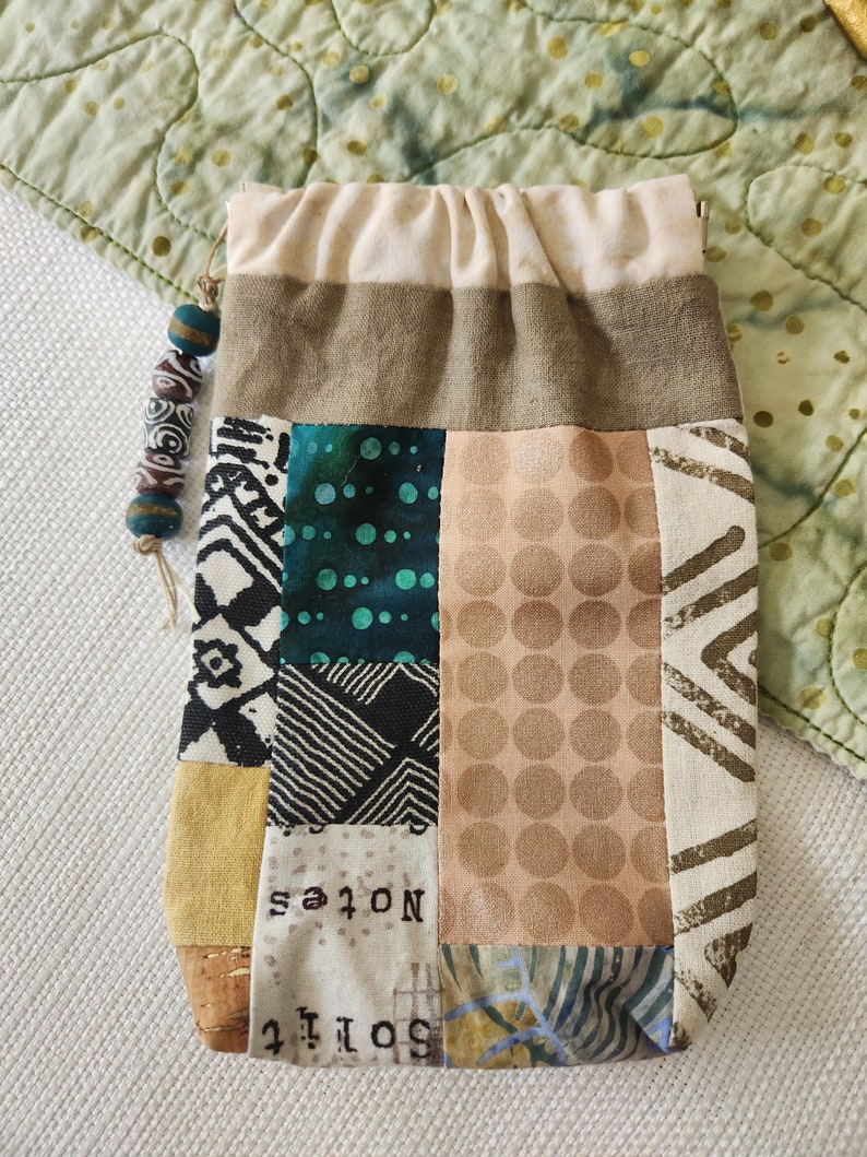 5-long Handmade Fabric Patchwork Pouch With Flex Frame Closure - Etsy