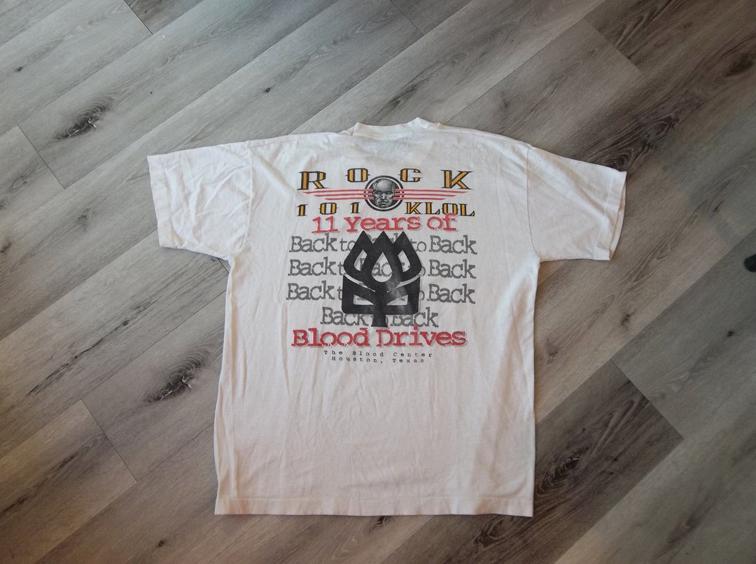 Vintage Houston Rock 101 KLOL Blood Drive Graphic Tee 1990s XL Texas - Etsy