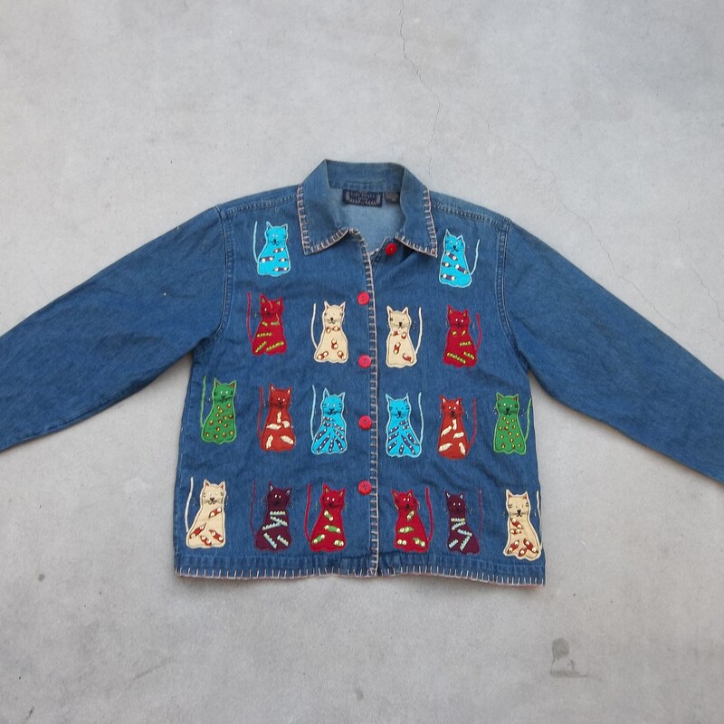 Cat Print Jacket - Etsy