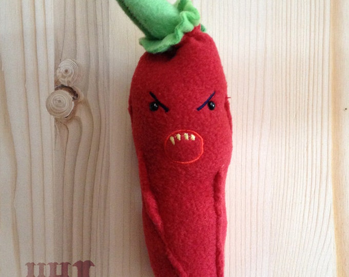 PLUSH Pepper Tough Guy Chili Pepper Plushie Softie - Etsy
