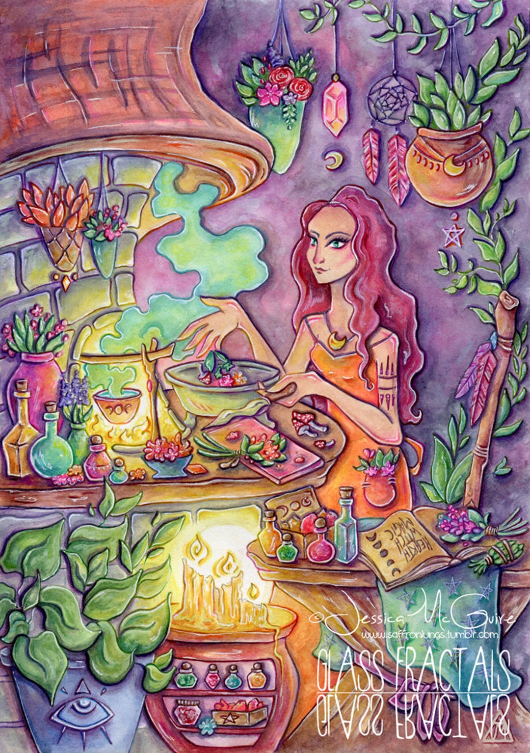 Kitchen Witch Ver 7 // Magic/fantasy/whimsical/herbalist/art - Etsy Canada