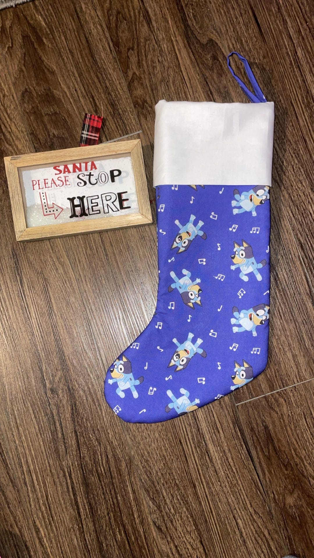 Bluey Christmas Stocking - Etsy