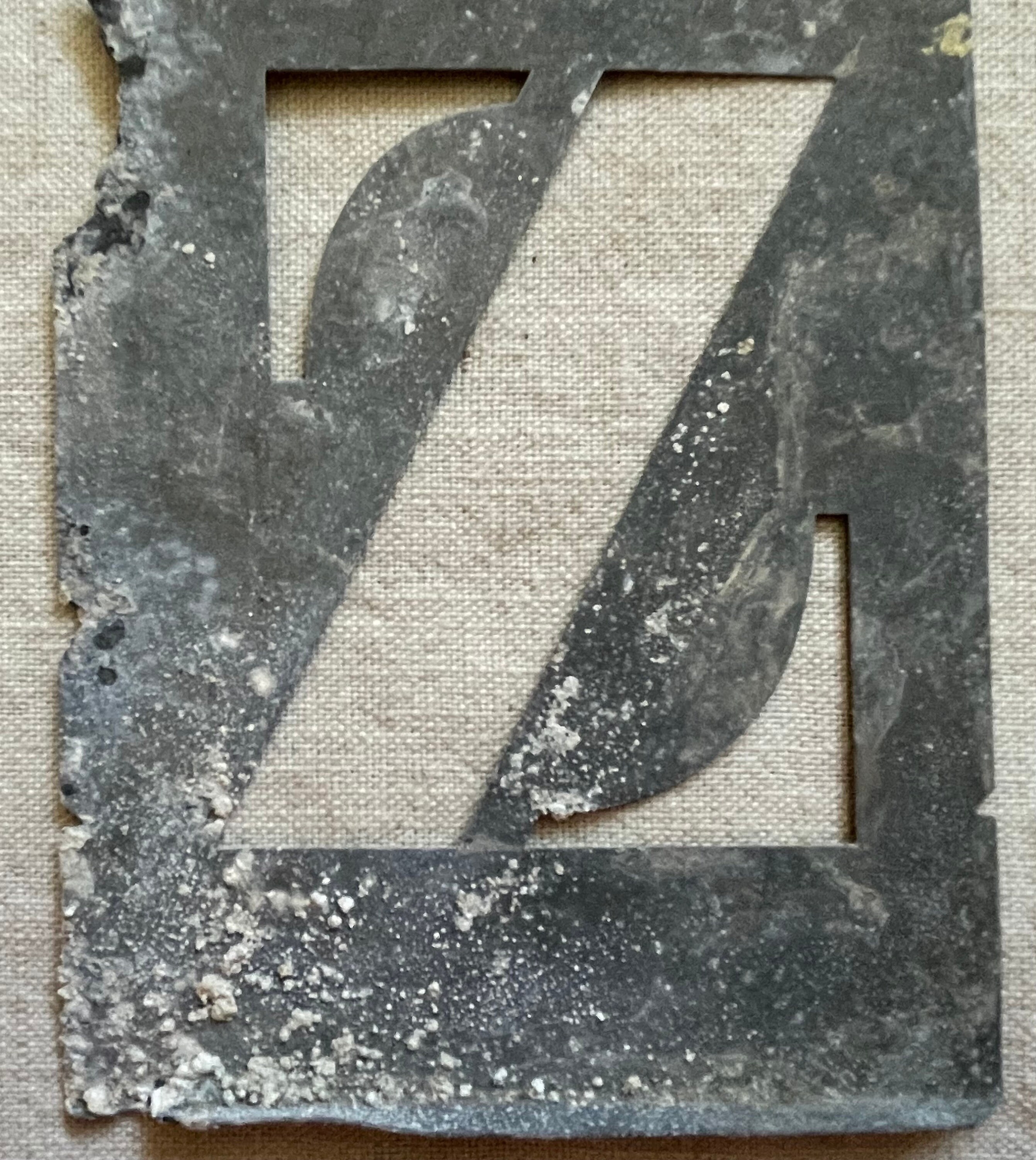 Galvanized Metal Letter Stencil From Paris Z 1 - Etsy