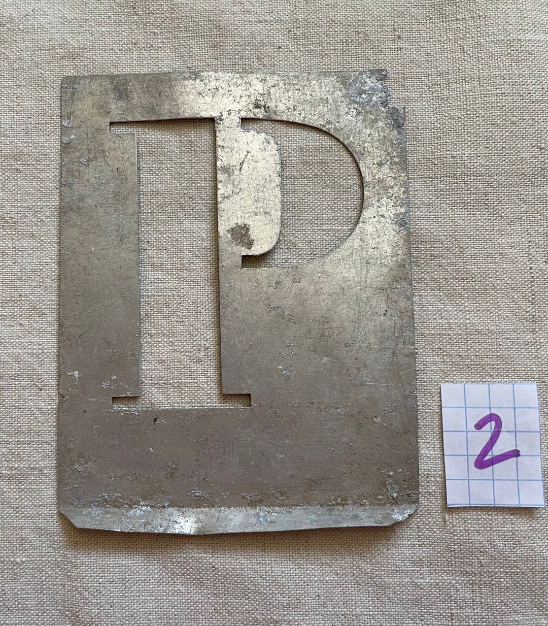 Galvanized Metal Letter Stencil From Paris P 2 - Etsy