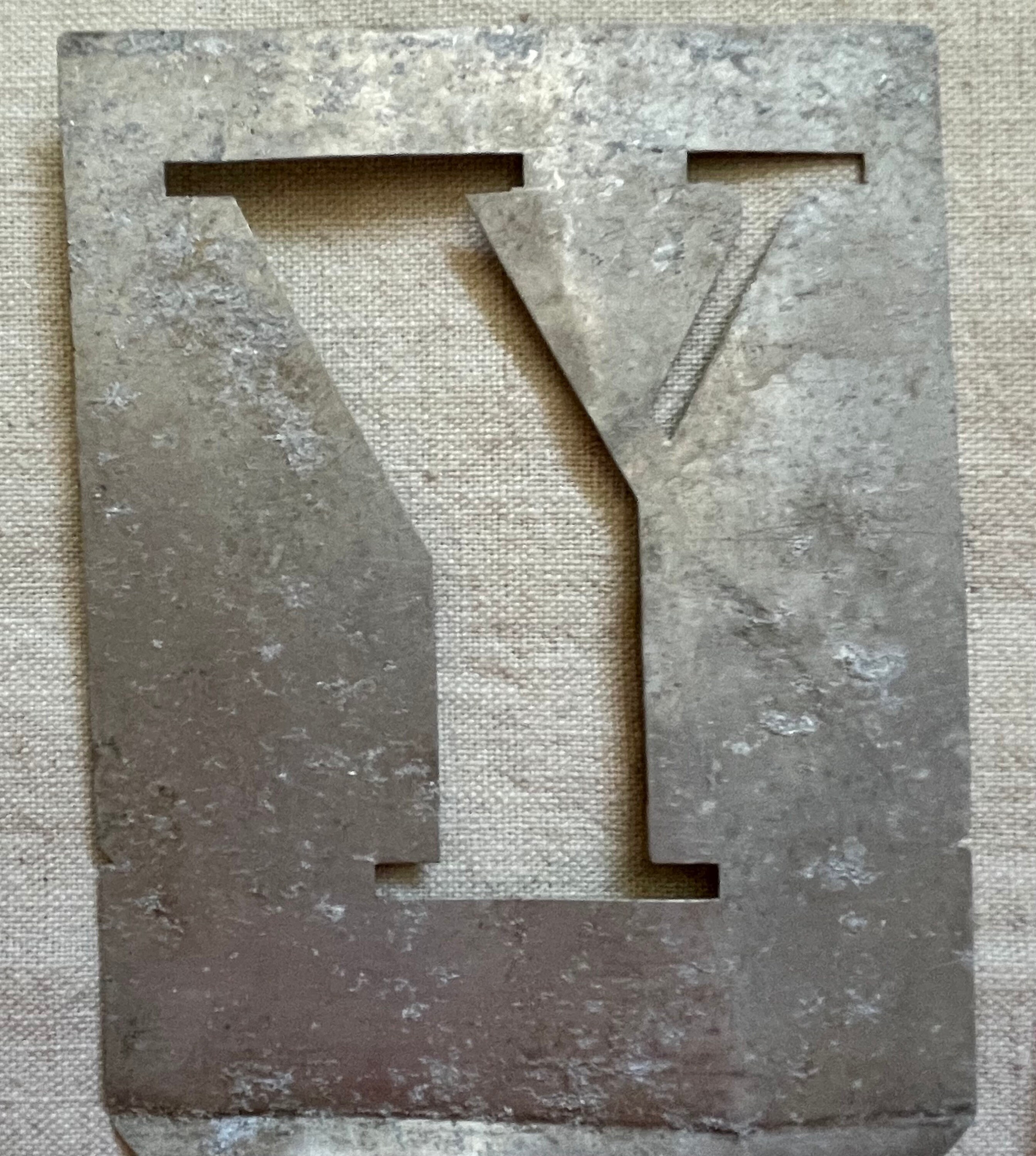 Galvanized Metal Letter Stencil From Paris Y 3 - Etsy