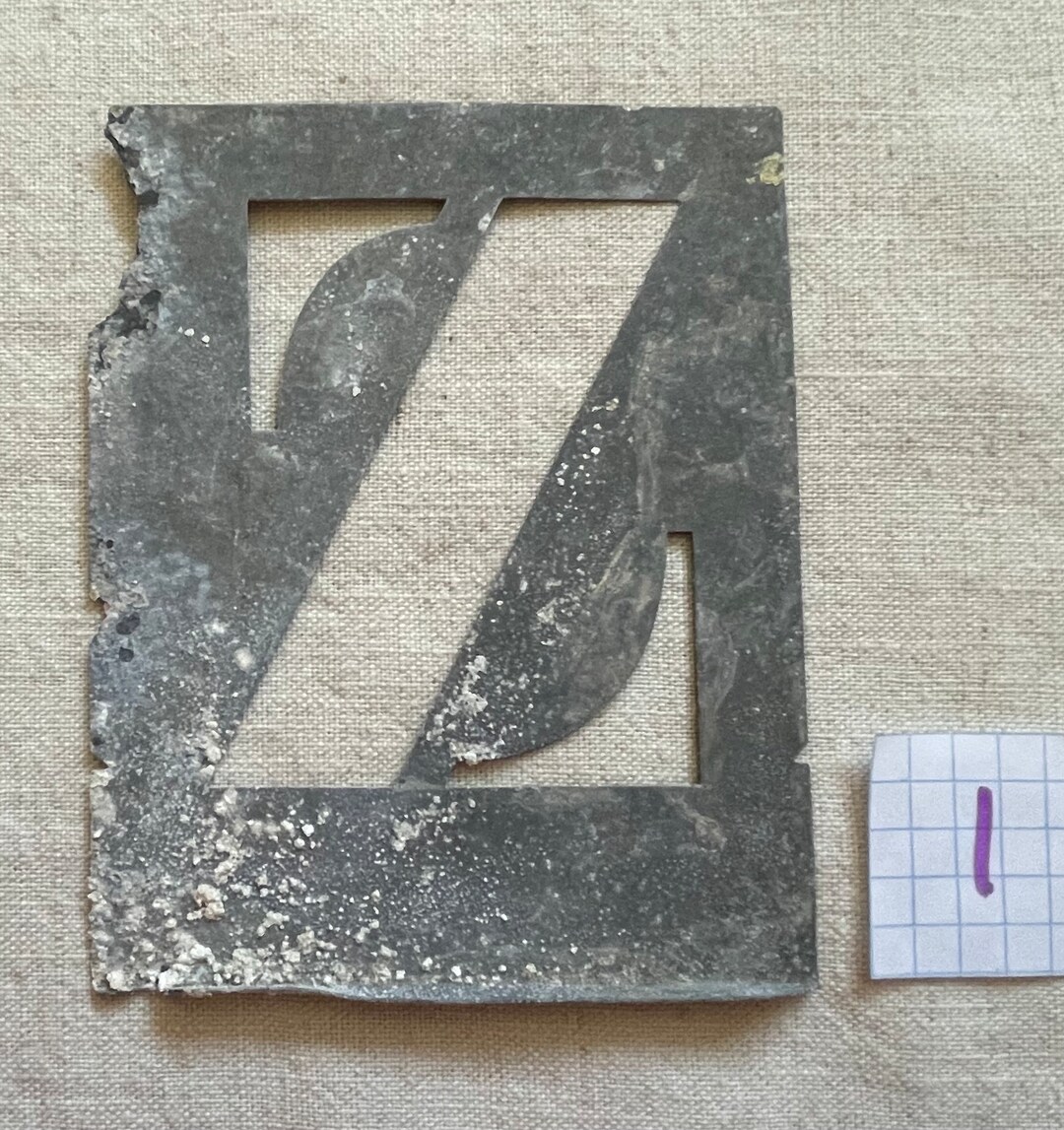 Galvanized Metal Letter Stencil From Paris Z 1 - Etsy