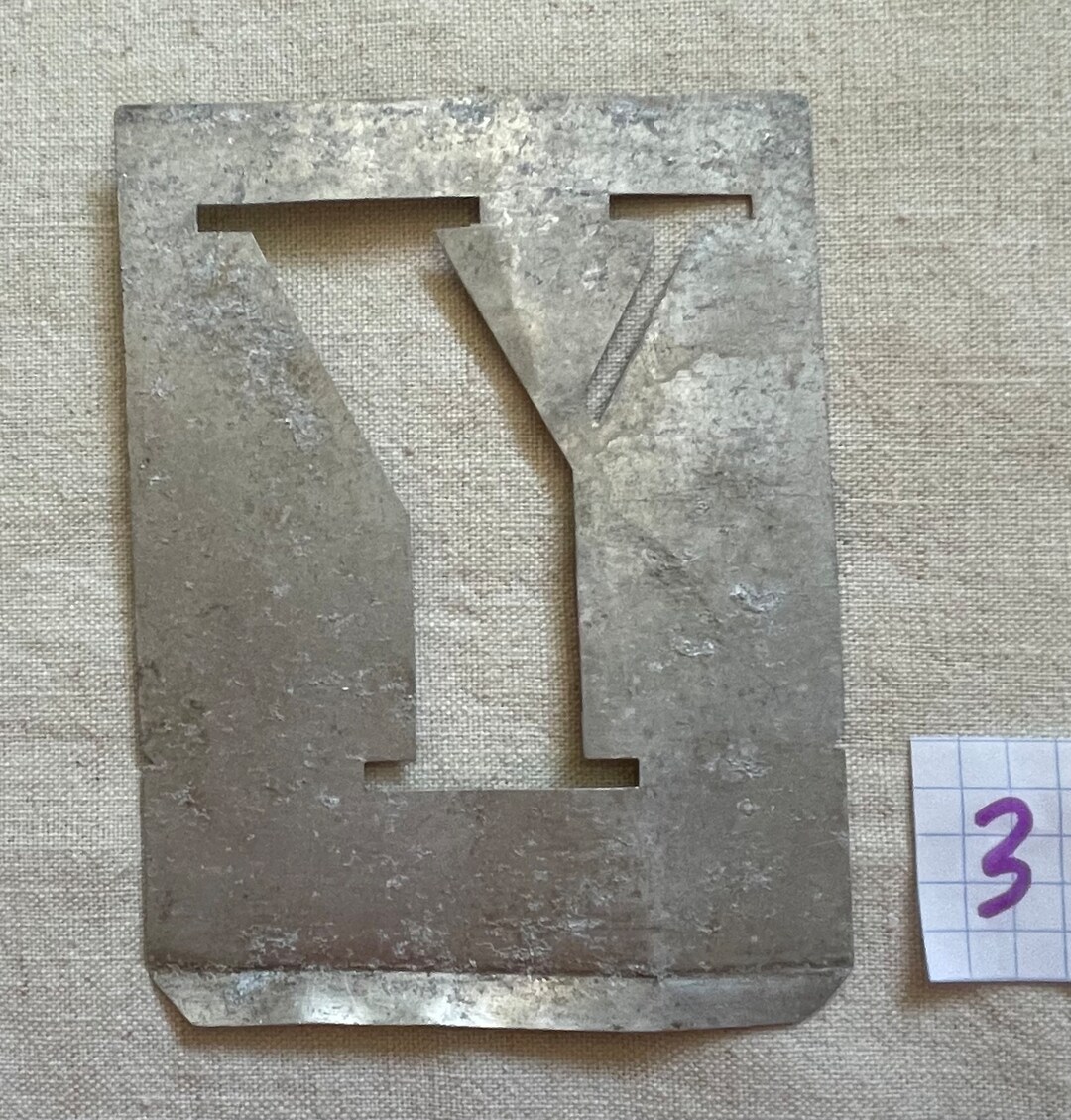 Galvanized Metal Letter Stencil From Paris Y 3 - Etsy