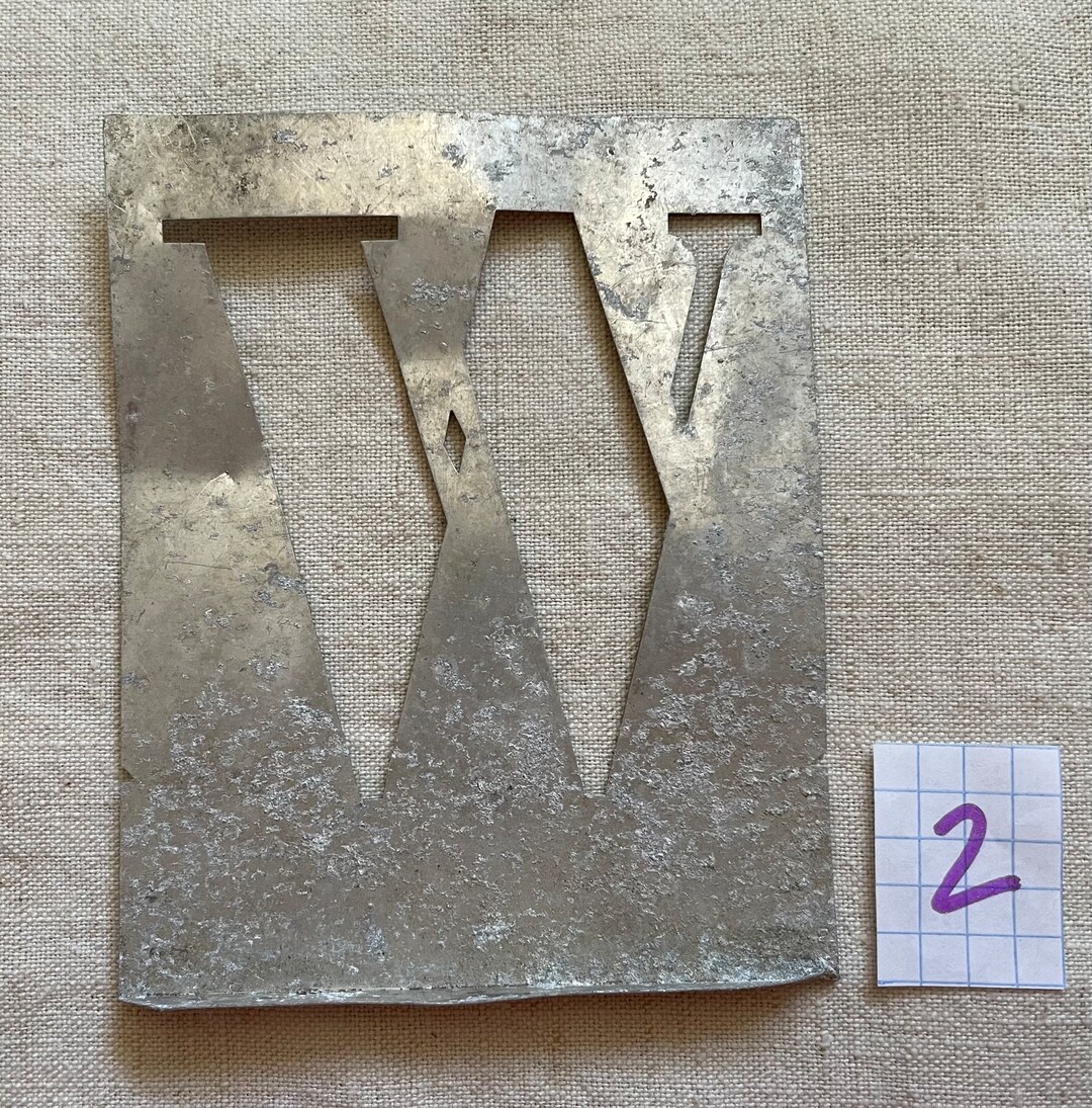 Galvanized Metal Letter Stencil From Paris W 2 - Etsy