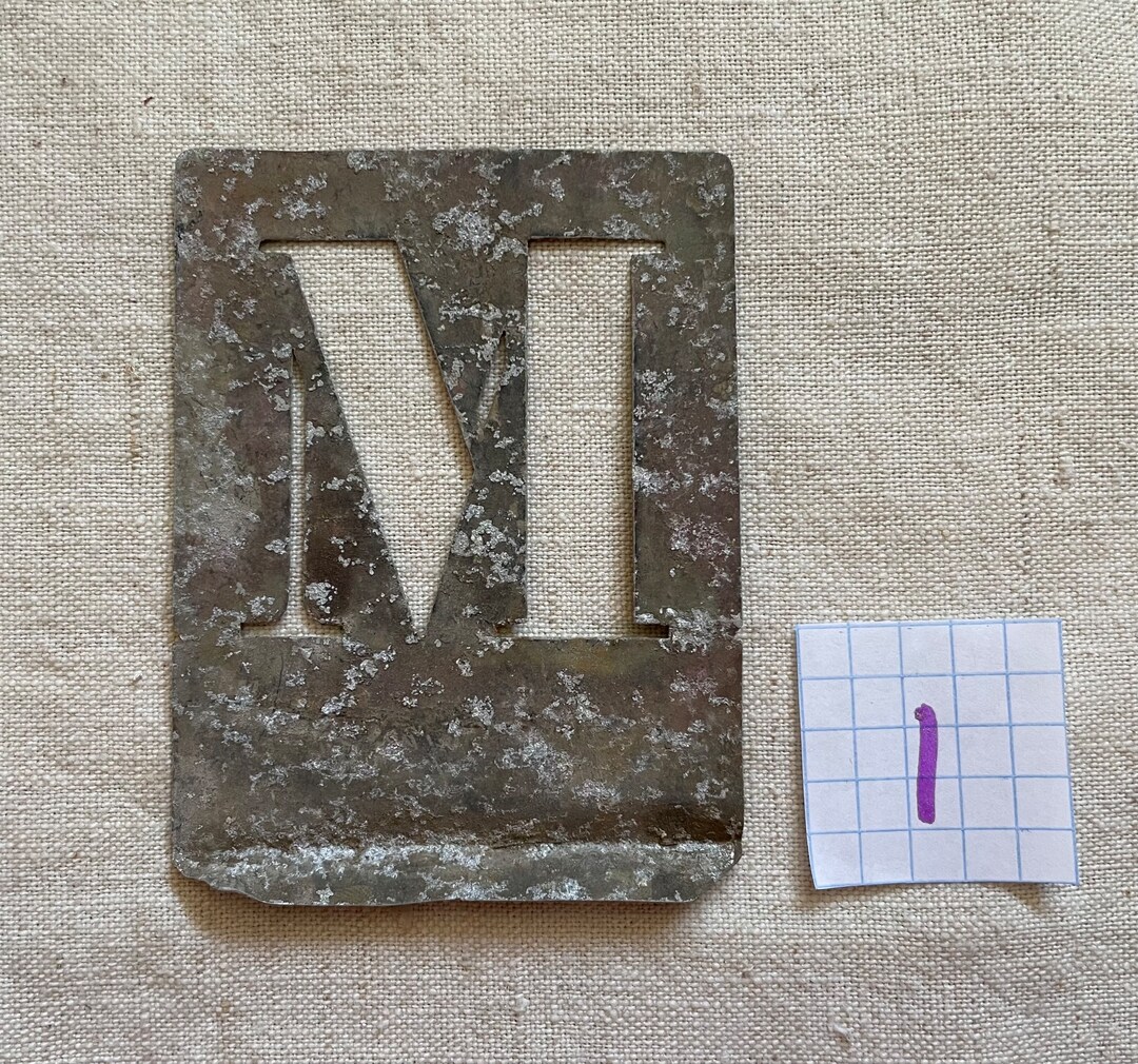 Galvanized Metal Letter Stencil From Paris M 1 - Etsy