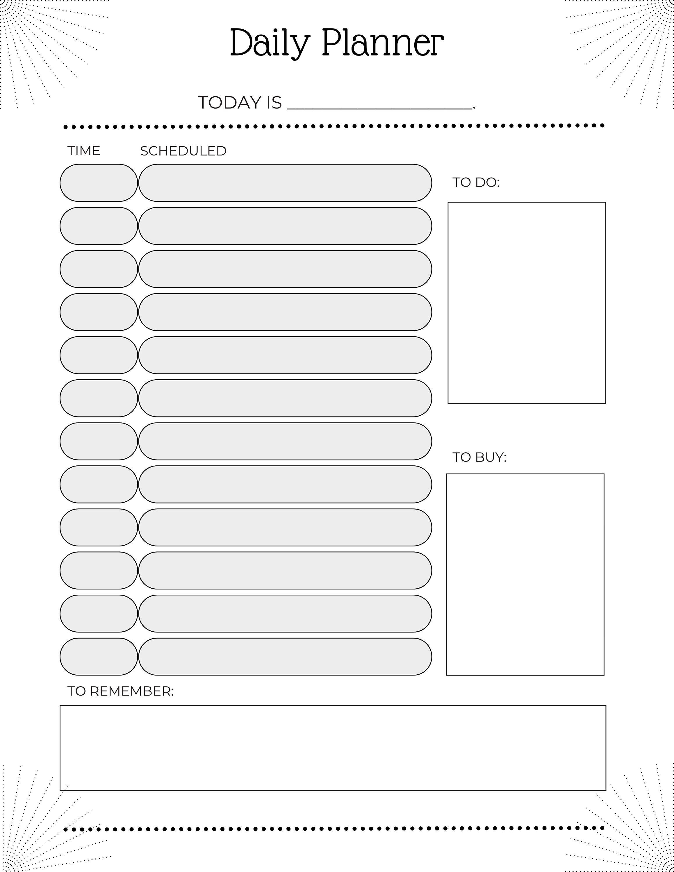Custom Daily Planner Templates - Etsy