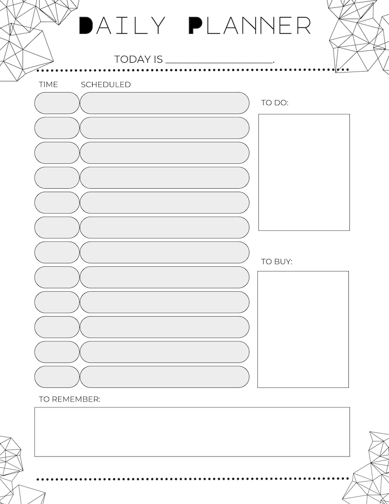Custom Daily Planner Templates - Etsy