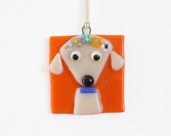 Fused Glass Dog - Etsy