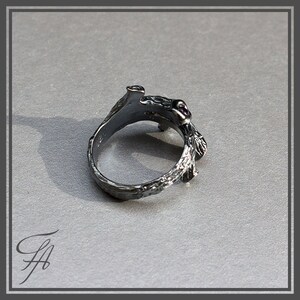 Organic Texture Stone Ring, Handmade Ring, Dainty Ring, Pink Tourmaline ...