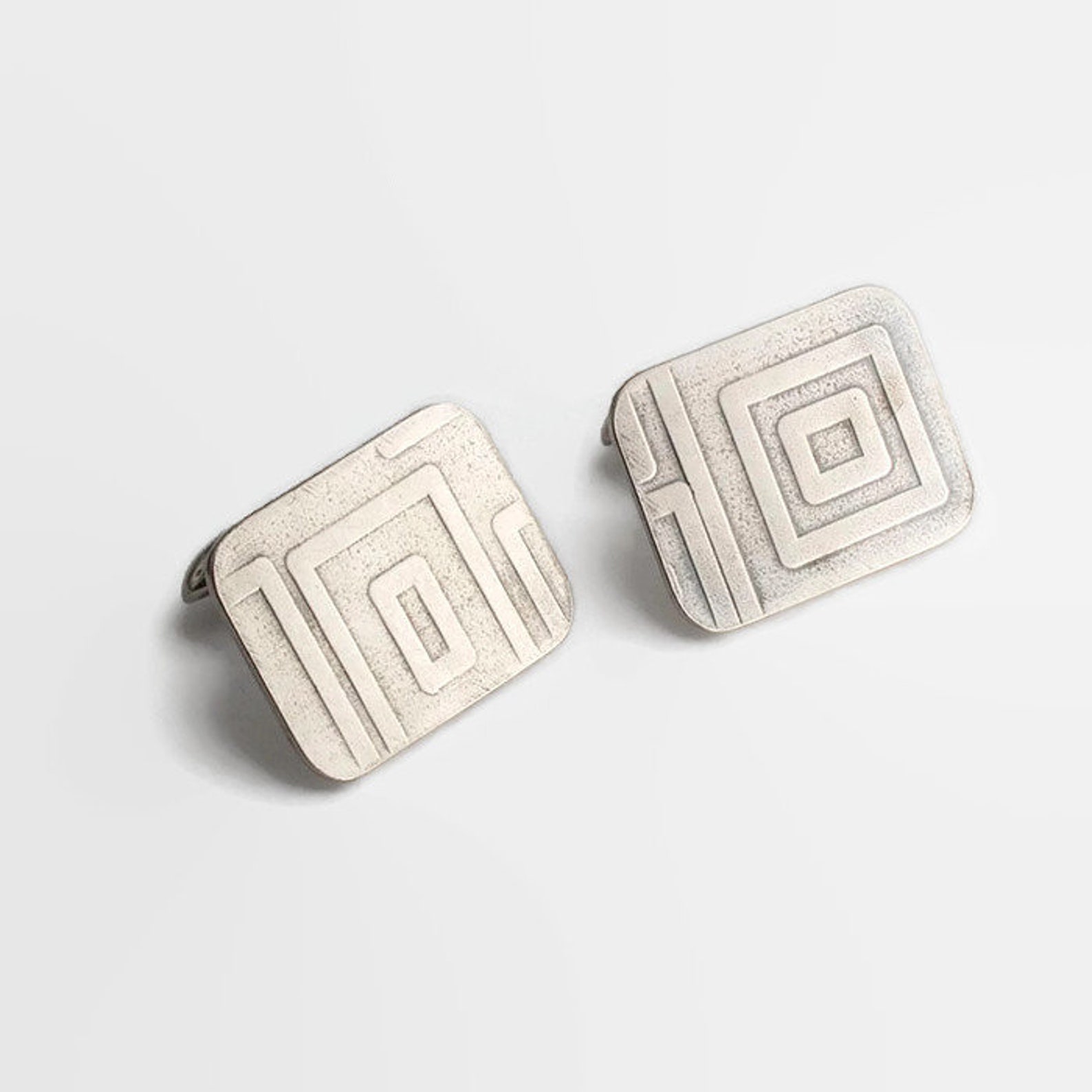 Pattern Cufflinks Men Rectangle Cufflinks Handmade - Etsy