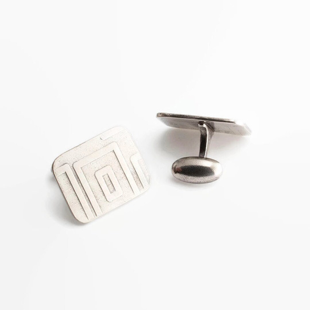Pattern Cufflinks, Men Rectangle Cufflinks, Handmade Cufflinks, Unique ...