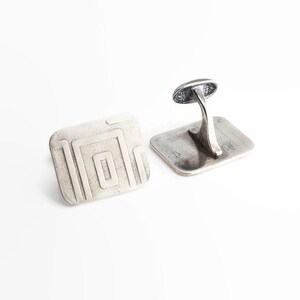 Pattern Cufflinks, Men Rectangle Cufflinks, Handmade Cufflinks, Unique ...